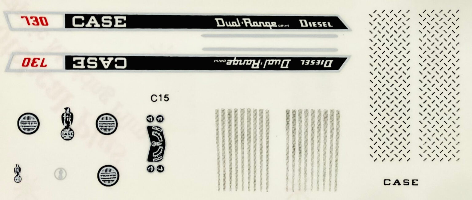 Decal 1/16 Case 730 Dual-Range Set - DC15 - Midwest Decals & Farm Toys