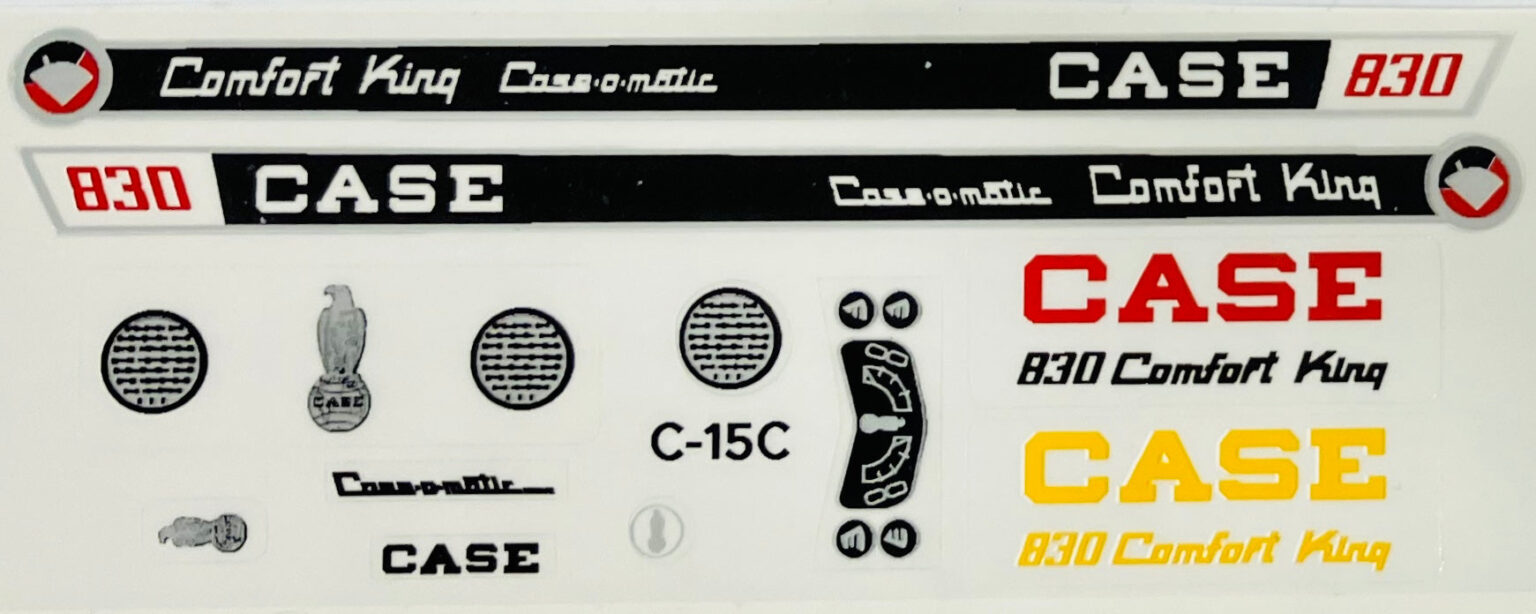 Decal 1/16 Case 830 Comfort King/Case-O-Matic Set - DC16C - Midwest ...