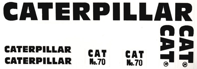 Decal 1/16 Caterpillar No. 70 Set - DCT70 - Midwest Decals & Farm Toys
