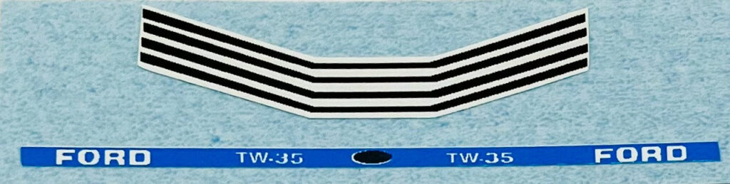 Decal 1/64 Ford TW-35 (Blue) Set - DF736 - Midwest Decals & Farm Toys