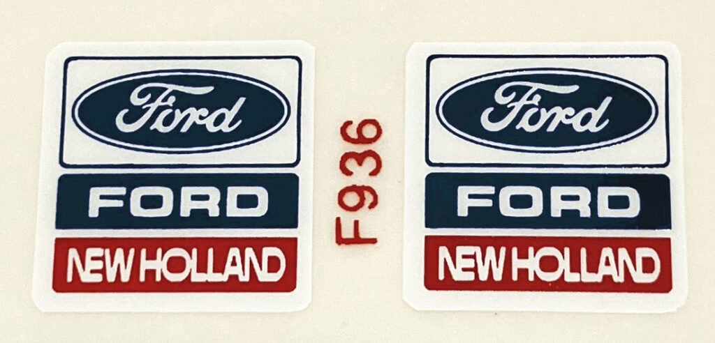Decal Ford 3-Color Logo (large) - DF936 - Midwest Decals & Farm Toys