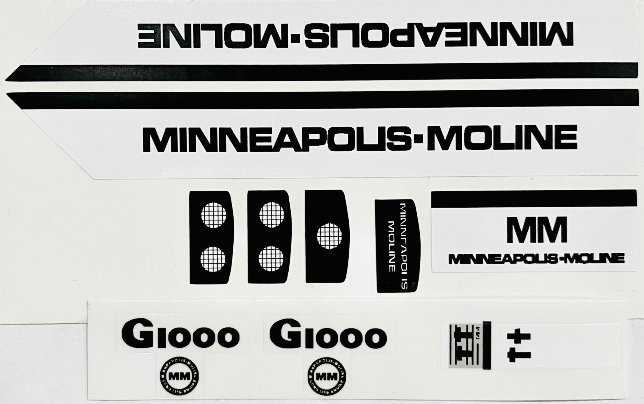 Decal 1/16 Minneapolis Moline Model G1000 Decal Set - DMM2 - Midwest ...