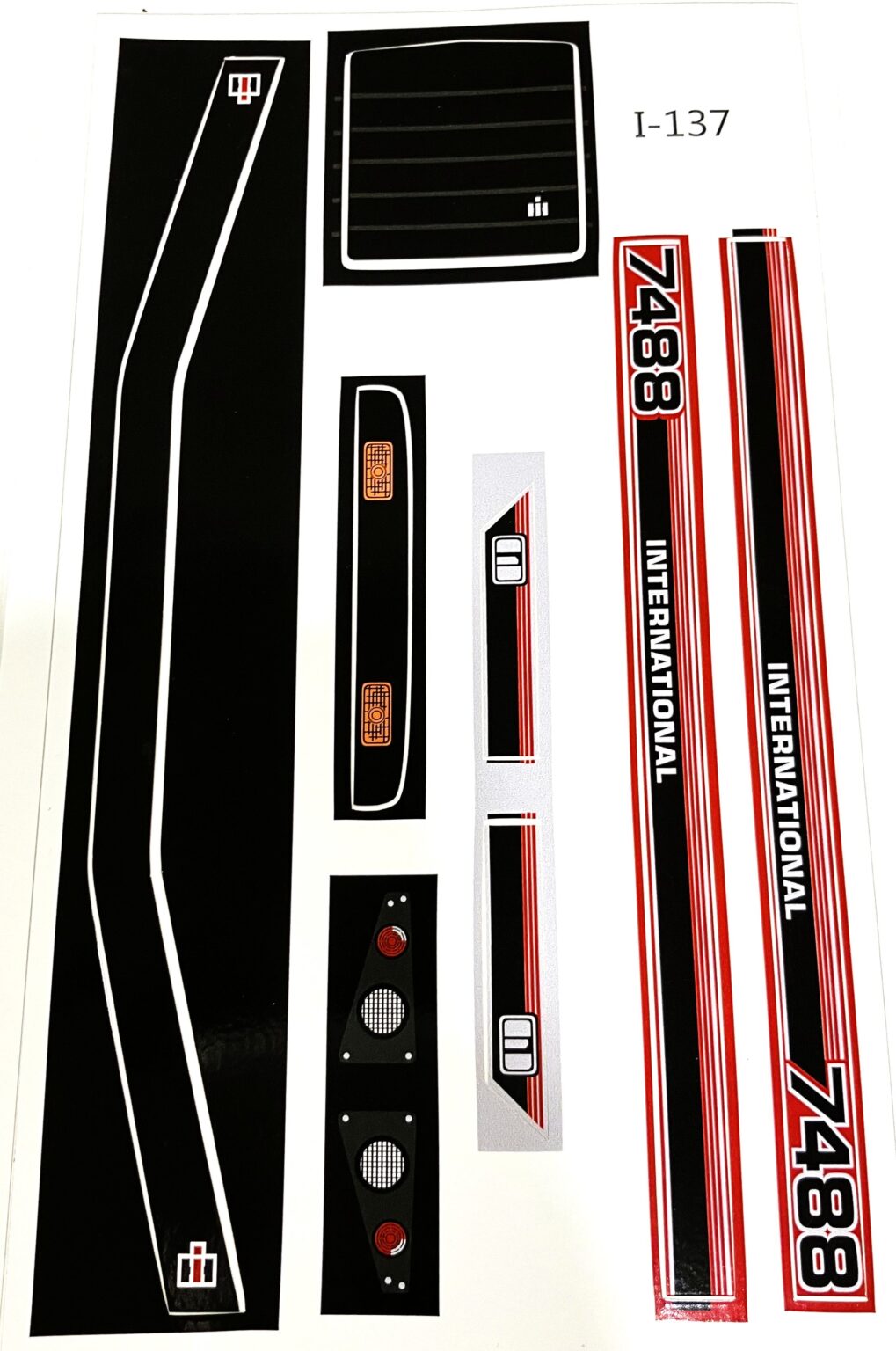 Decal 1/16 IH 7488 2+2 Set - DI137 - Midwest Decals & Farm Toys