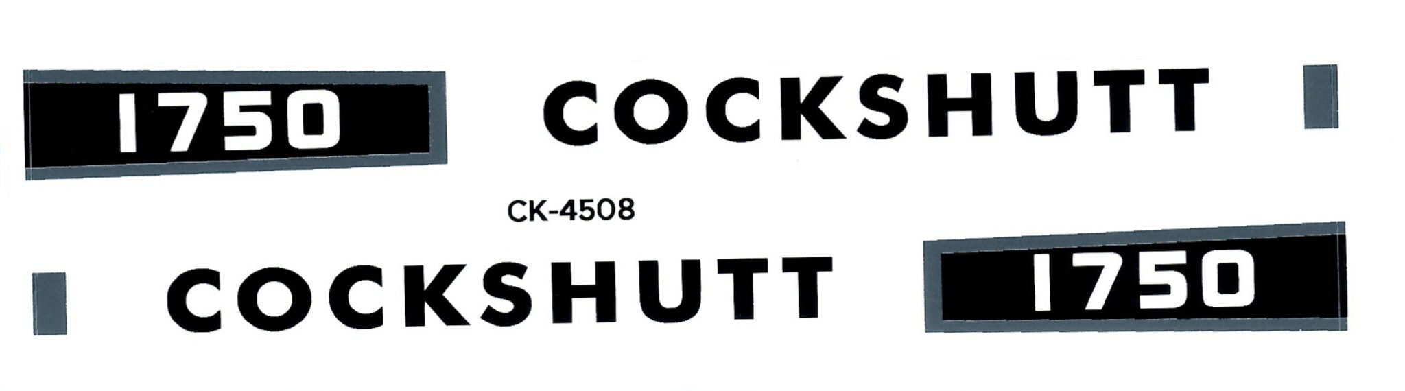 Decal 1/8 Cockshutt 1750 Side Panels DCK4508 - Midwest Decals & Farm Toys