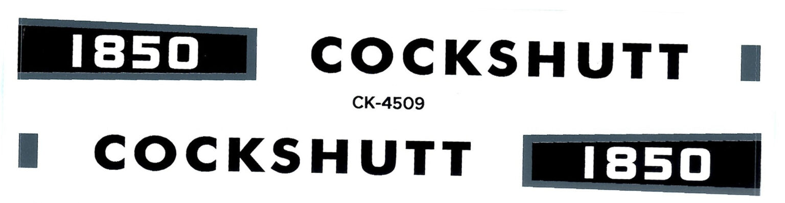Decal 1/8 Cockshutt 1850 Side Panels DCK4509 - Midwest Decals & Farm Toys