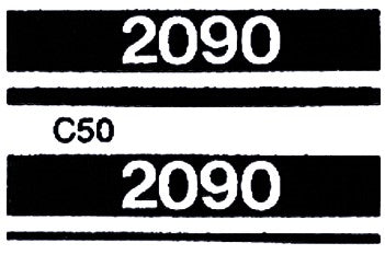 Decal 1/16 Case 2090 Model Numbers (white on black) - DXC50 - Midwest ...