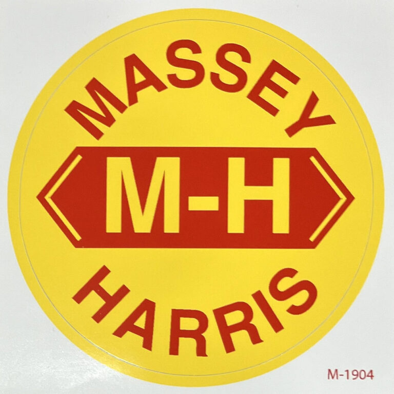 Decal Massey Harris Red on Yellow 4"- Logo - DM1904 - Midwest Decals ...