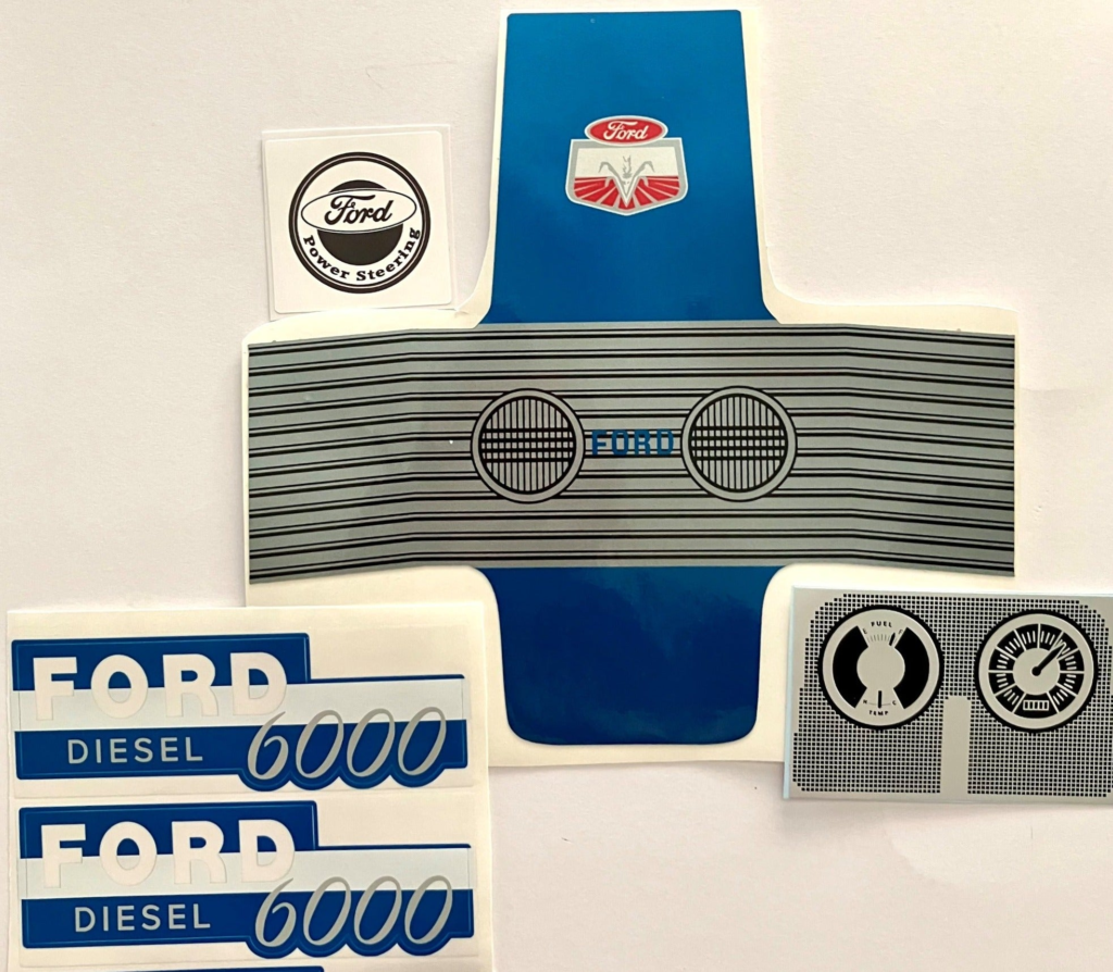 Decal Ford 6000 Diesel Pedal - DPF1105 - Midwest Decals & Farm Toys