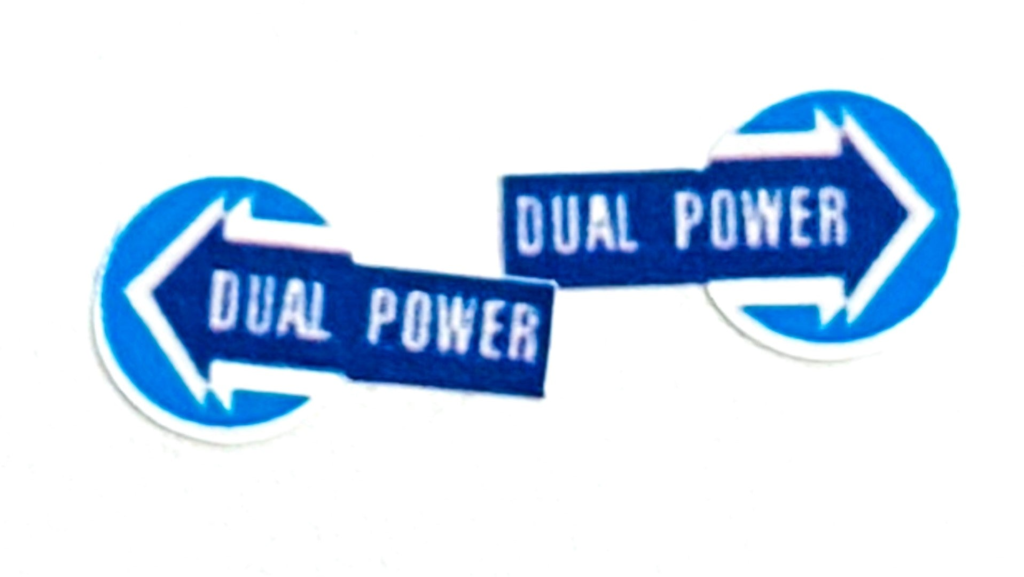 Decal 1/16 Ford Dual Power (Pair) - DF69 - Midwest Decals & Farm Toys