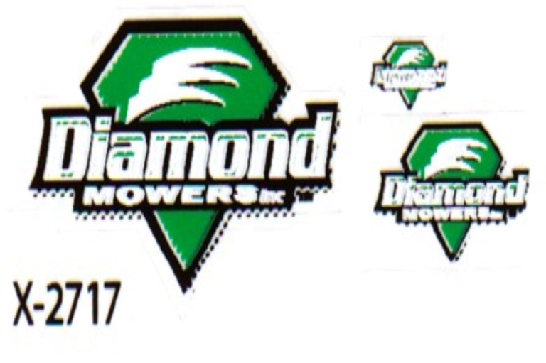 Decal Diamond Mower Logo Set - DX2717 - Midwest Decals & Farm Toys