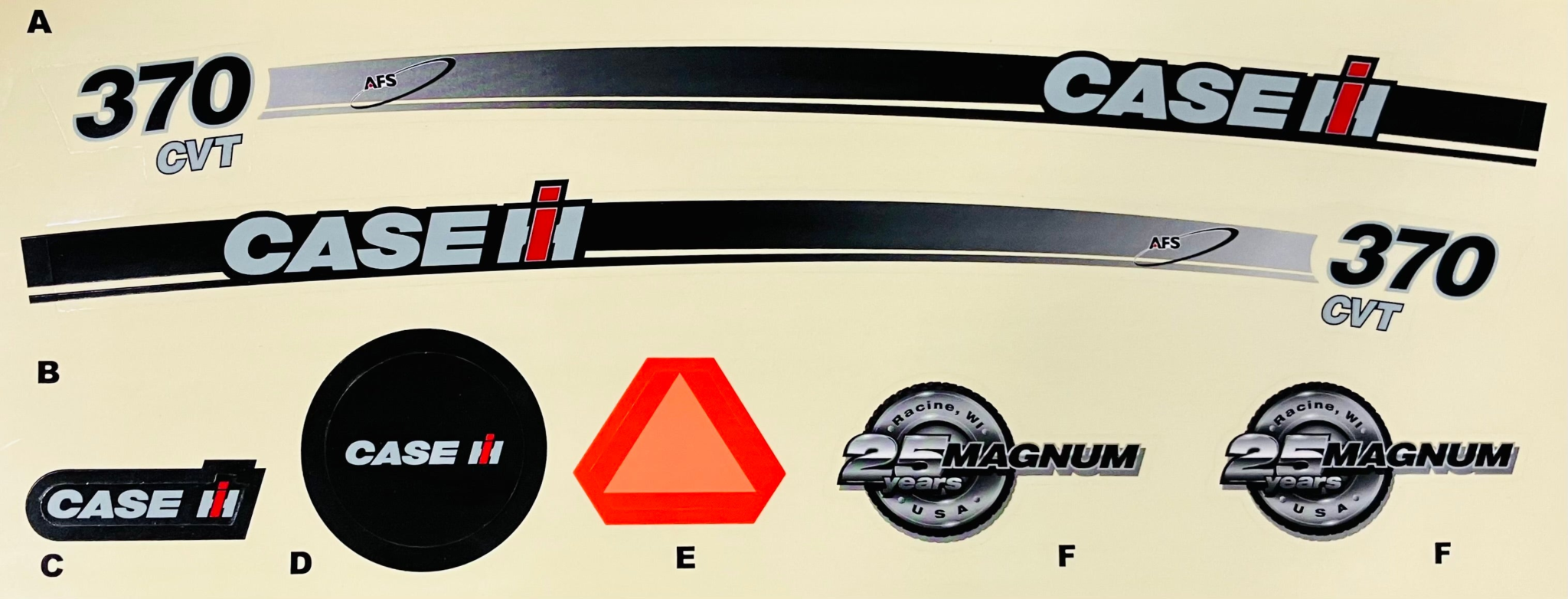 Decal Case IH 370 CVT Magnum 25th Anniversary Pedal Decal Set DCP1851 ...