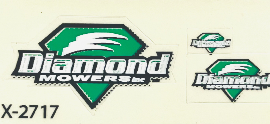 Decal Diamond Mower Logo Set - DX2717 - Midwest Decals & Farm Toys