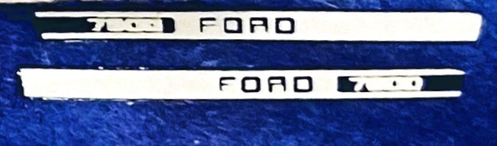 Decal 1/64 Ford 7600 Hood - DF774 - Midwest Decals & Farm Toys