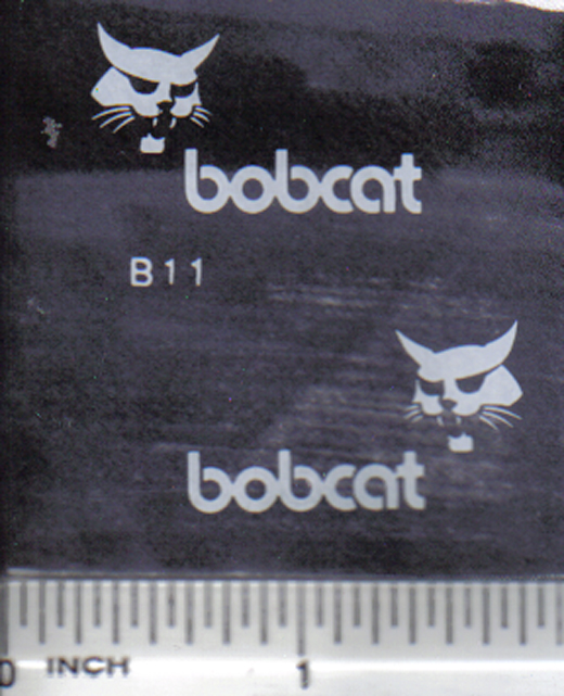 Decal Bobcat Logo 1 1/4" (white) DB11 - Midwest Decals & Farm Toys