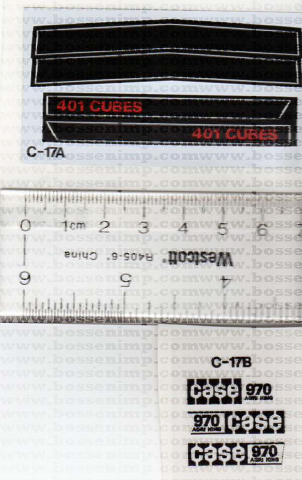 Decal 1/16 Case 970 Agri King (401 Cubes) Set (tan tractors) DC17 ...