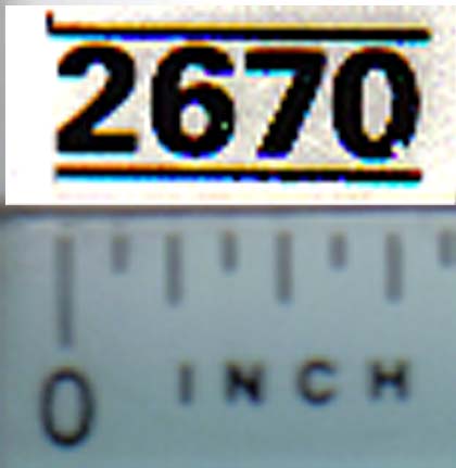 Decal 1/40 Case 2670 Model Number - DC602 - Midwest Decals & Farm Toys