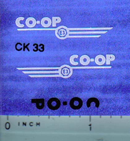 Decal 1/16 CO-OP E-3 Set -DCK33 - Midwest Decals & Farm Toys