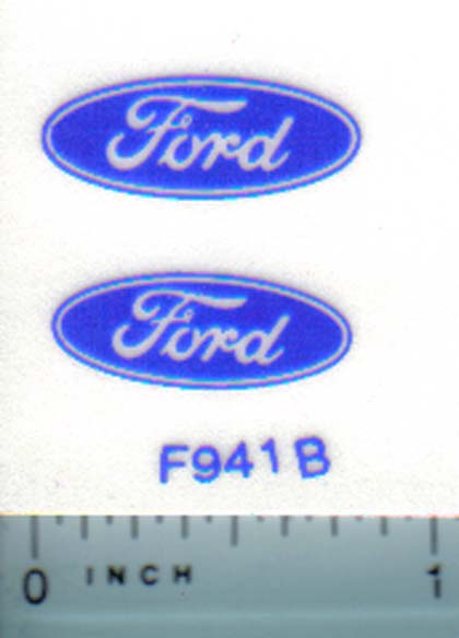 Decal Ford Medium (blue) 1/4' x 3/4" DF941B - Midwest Decals & Farm Toys