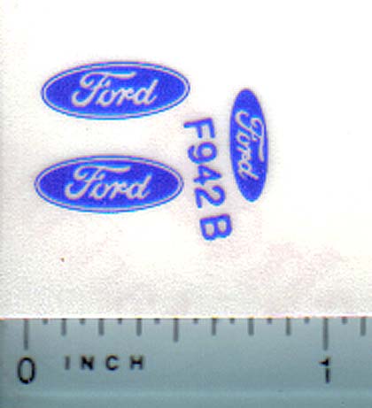 Decal Ford Small (blue) DF942B - Midwest Decals & Farm Toys