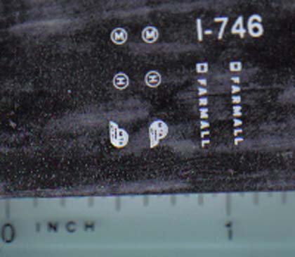 Decal 1/64 Farmall M or MTA Set - DI746 - Midwest Decals & Farm Toys