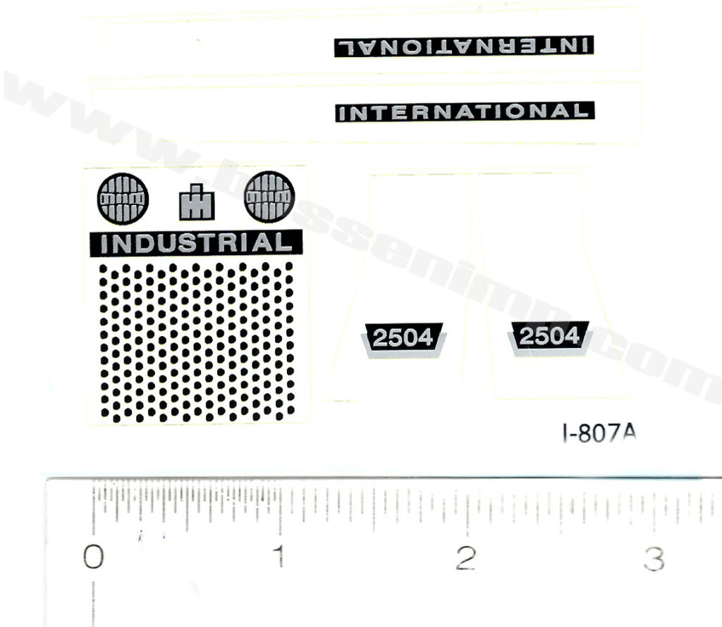 Decal 1/16 International 2504 Industrial Set on IH Cream - DI807A ...