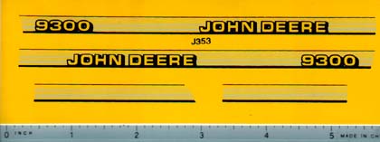 Decal 1/16 John Deere 9230 Model Numbers - DJ353 - Midwest Decals ...