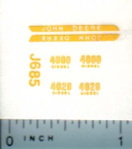 Decal 1/43 John Deere 4000, 4020 Set - DJ685 - Midwest Decals & Farm Toys