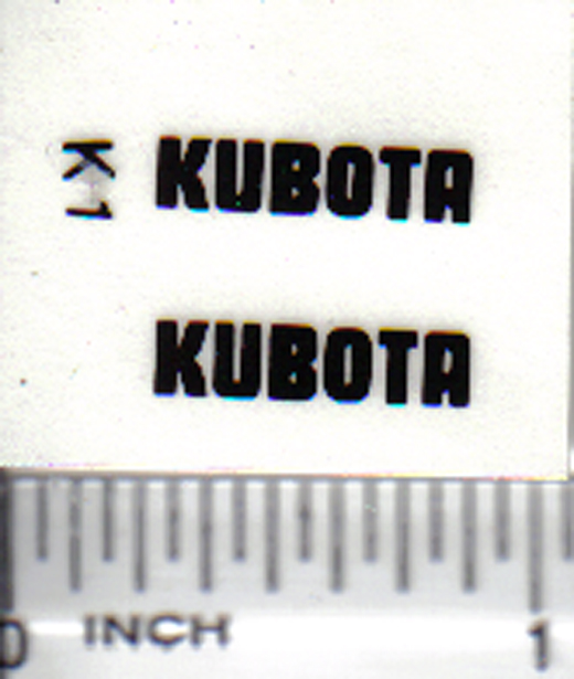 Decal Kubota Logo 1/16 scale - DK1 - Midwest Decals & Farm Toys
