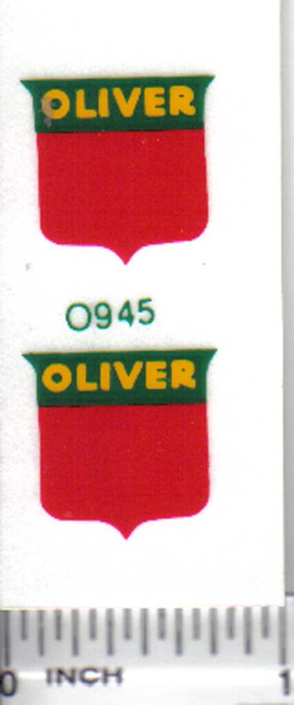 Decal Oliver Red Green Logo - DO945 - Midwest Decals & Farm Toys