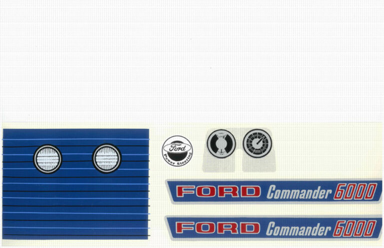 Decal Ford 6000 Commander Pedal Water Transfer - DPF1106W - Midwest ...