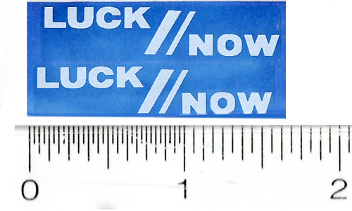 Decal Luck/Now Large (Pair)- Logo - DX1173 - Midwest Decals & Farm Toys