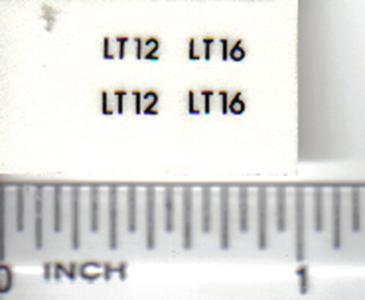 Decal 1/16 Snapper LT12, LT16 Model Numbers DX120 - Midwest Decals ...