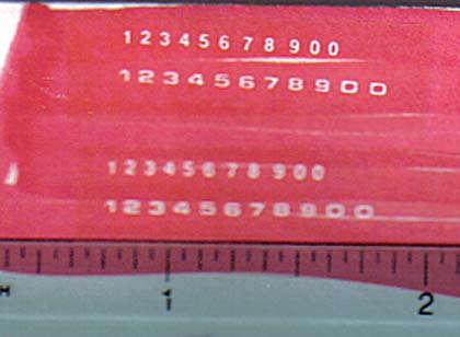 Decal Number Set - White 1/16-" - DX915 - Midwest Decals & Farm Toys