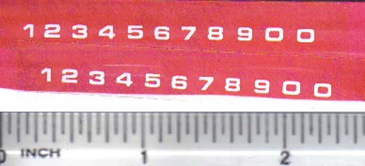 Decal Number Set - White 3/32 inch - DX917 - Midwest Decals & Farm Toys