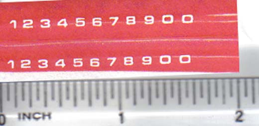 Decal Number Set - White 1/16 inch - DX918 - Midwest Decals & Farm Toys