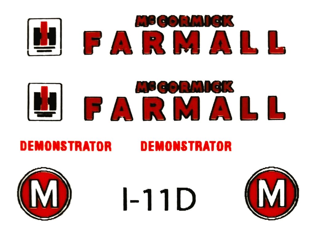Decal 1/16 Farmall M Demonstrator Decal Set - DI11D - Midwest Decals ...