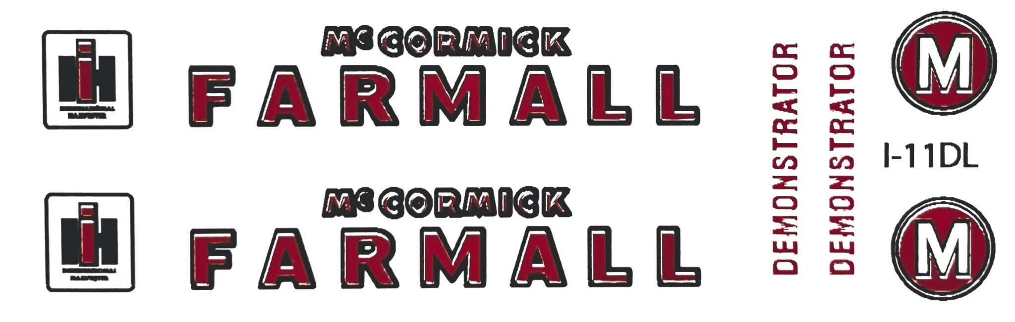 Decal 1/16 Farmall M Demonstrator Decal Set DI11DL - Midwest Decals ...