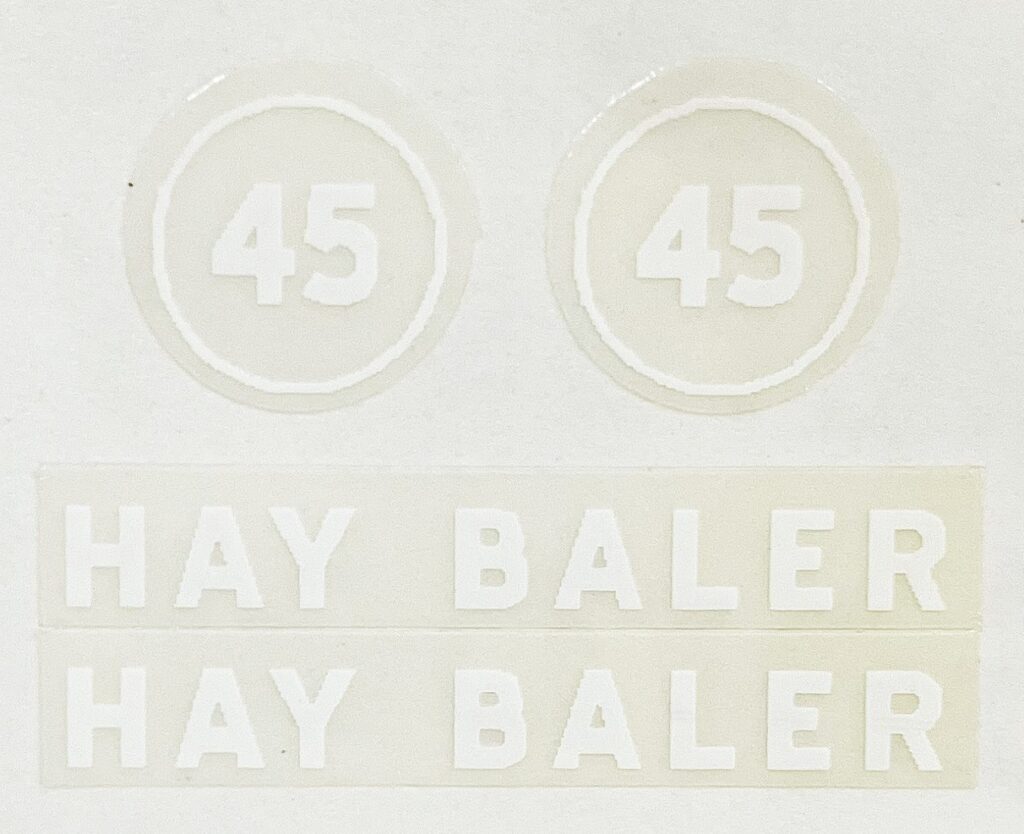 Decal 1/16 IH 45 Hay Baler Set DI552 - Midwest Decals & Farm Toys
