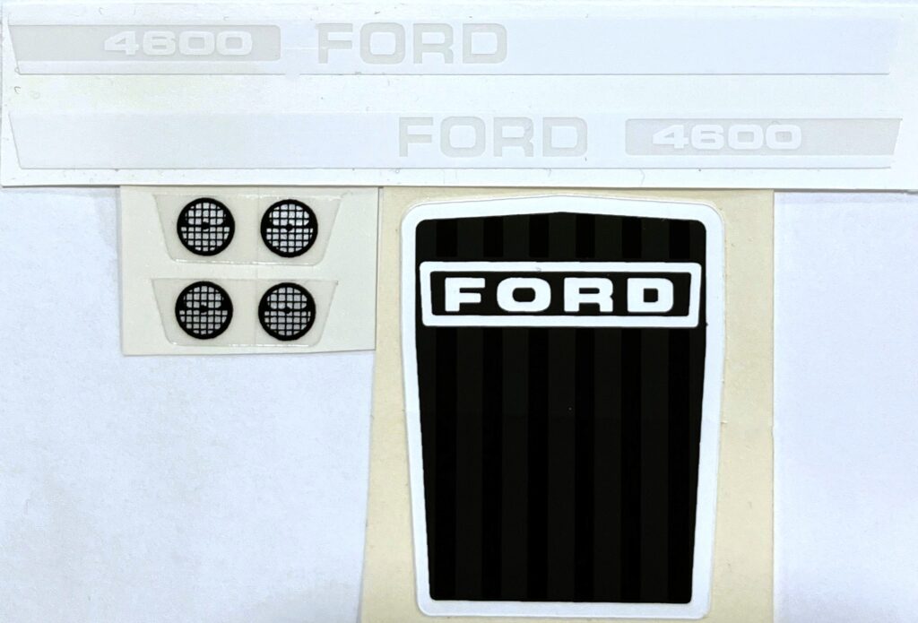 Decal 1/12 Ford 4600 set DF20 - Midwest Decals & Farm Toys