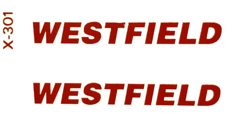 Decal 1/16 Westfield -Red DX301 - Midwest Decals & Farm Toys