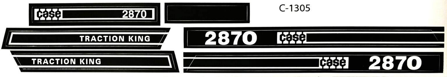 Decal 16 Case 2870 Traction King Set DC1305 - Midwest Decals & Farm Toys