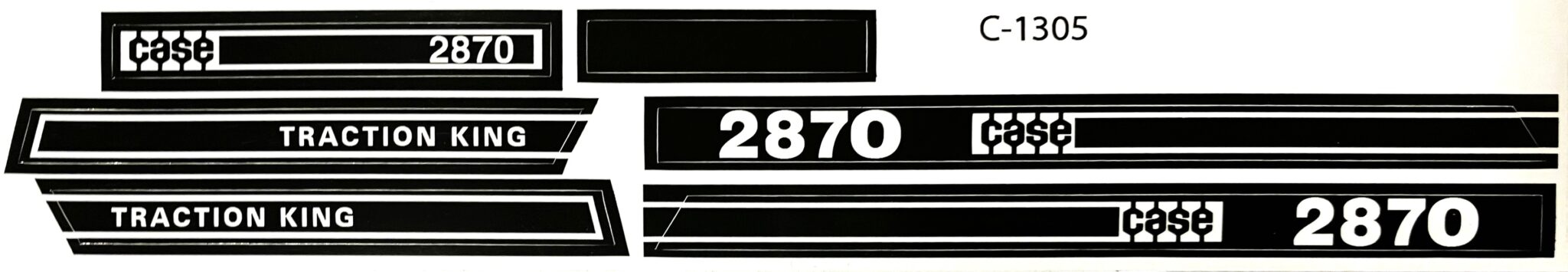 Decal 16 Case 2870 Traction King Set DC1305 - Midwest Decals & Farm Toys