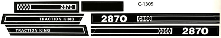 Decal 16 Case 2870 Traction King Set DC1305 - Midwest Decals & Farm Toys
