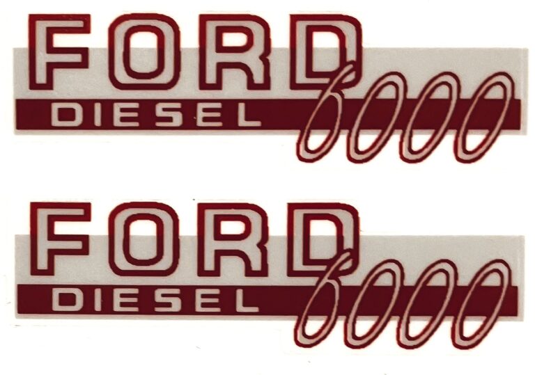 Decal 1/12 Ford Diesel 6000 Red - DF086 - Midwest Decals & Farm Toys