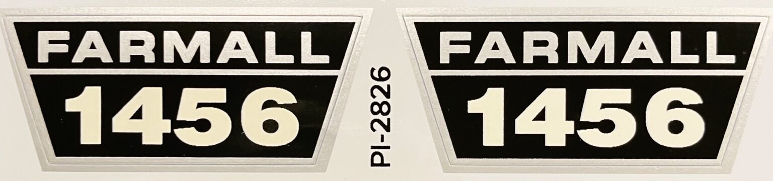 Decal IH Farmall 1456 Model number for Pedal DPI2826 - Midwest Decals ...