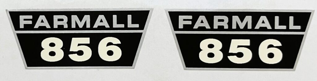Decal IH Farmall 856 Model number for Pedal DPI2824 - Midwest Decals ...