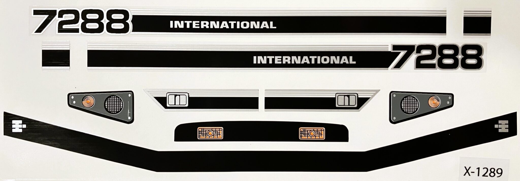 Decal 1/16 International Black and Silver 7288 2+2 DX1289 - Midwest ...