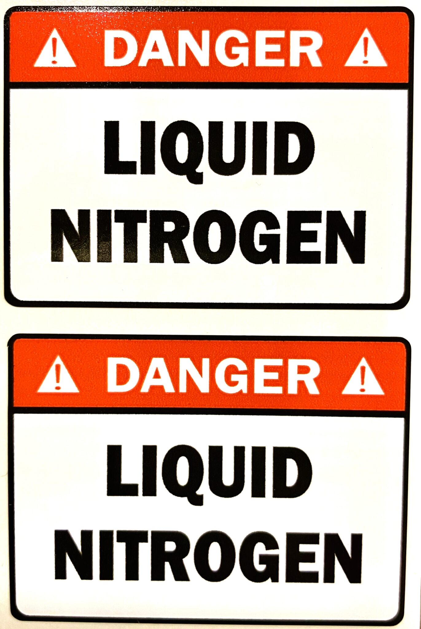 Decal Danger Liquid Nitrogen 2" DX720 - Midwest Decals & Farm Toys