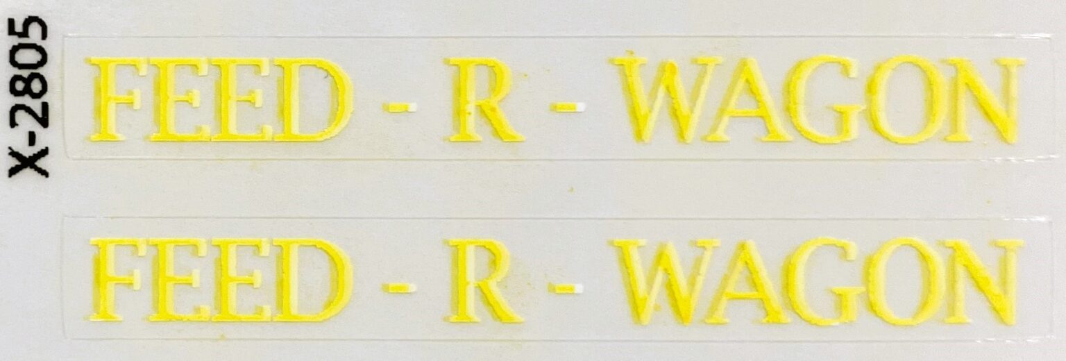 Decal Kelly Ryan Feed R Wagon DX2805 - Midwest Decals & Farm Toys