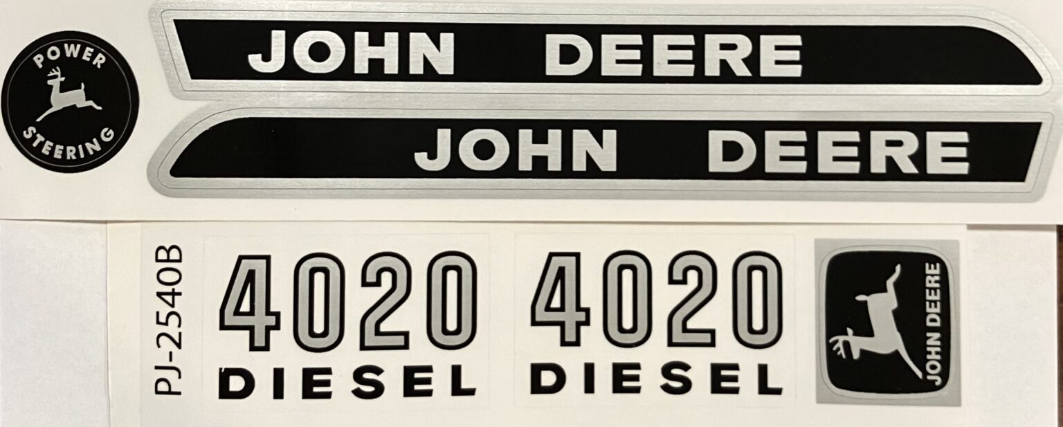 Decal John Deere 4020 Pedal Tractor Set Silver DPJ2540B - Midwest ...